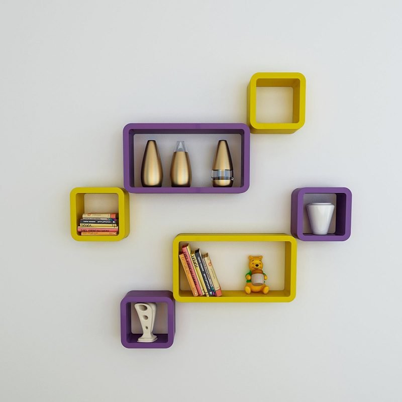 Wall Shelves Online India 6 Cube Rectangle Wall Shelves