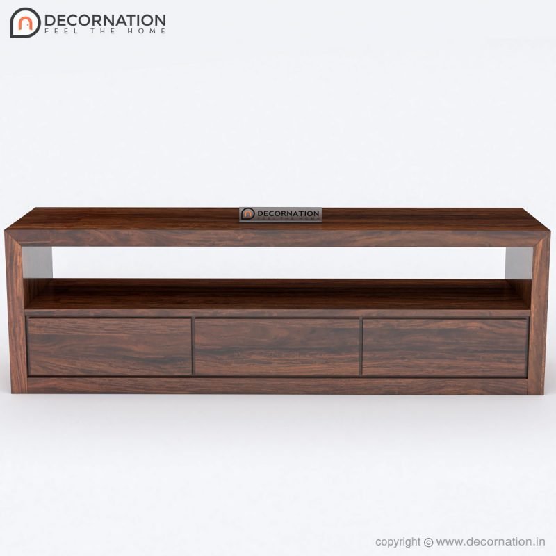 Vitas TV Table With Storage - Natural Finish - Decornation