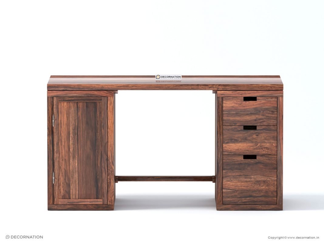 Freda Solid Wood Storage Computer Table - Decornation