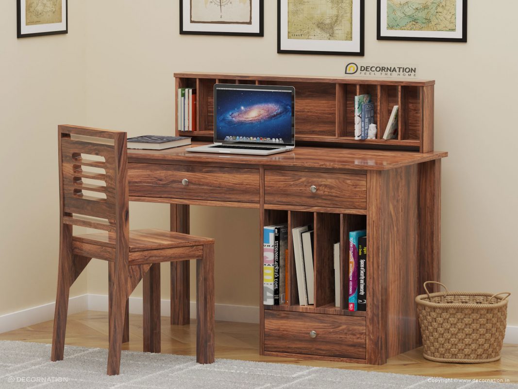 Sasha Office Workstation with Book Cabinet - Decornation