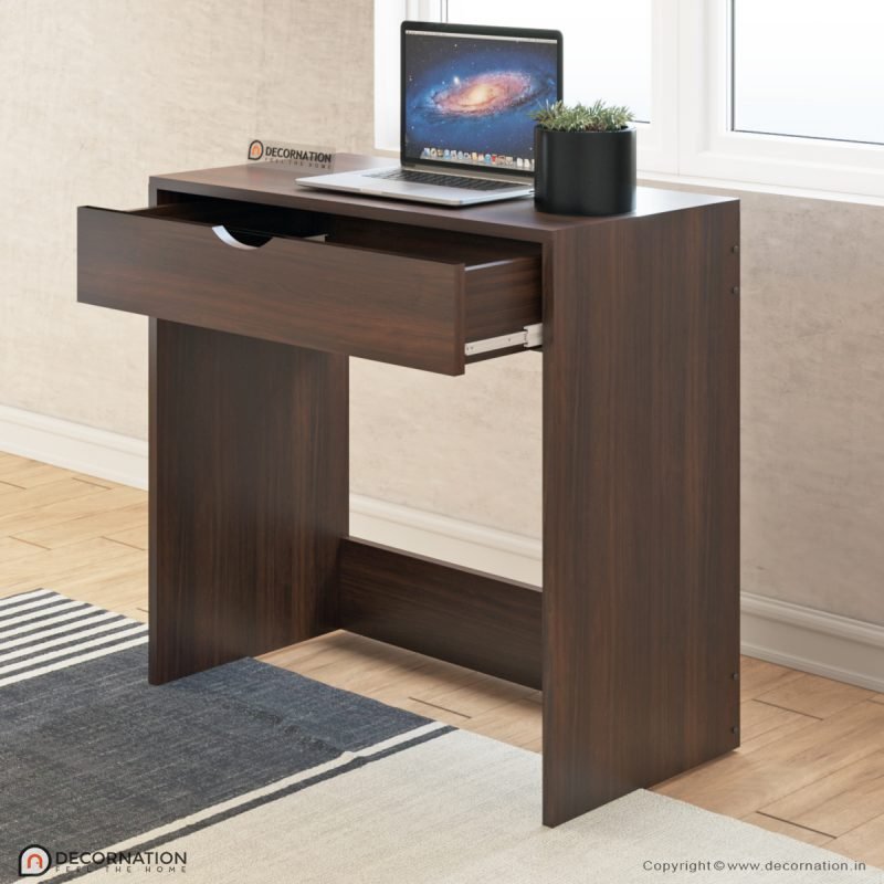 Hera Engineered Wood Laptop Table with Drawer Storage - Walnut ...