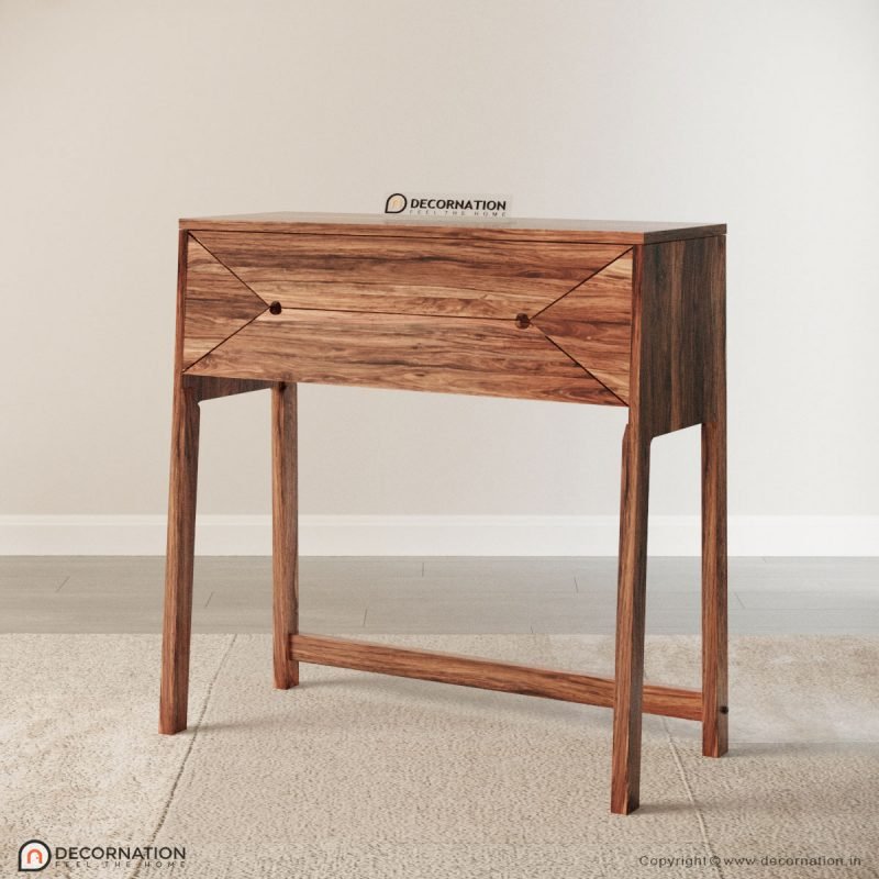 Stella Solid Wooden Storage Computer Table - Decornation