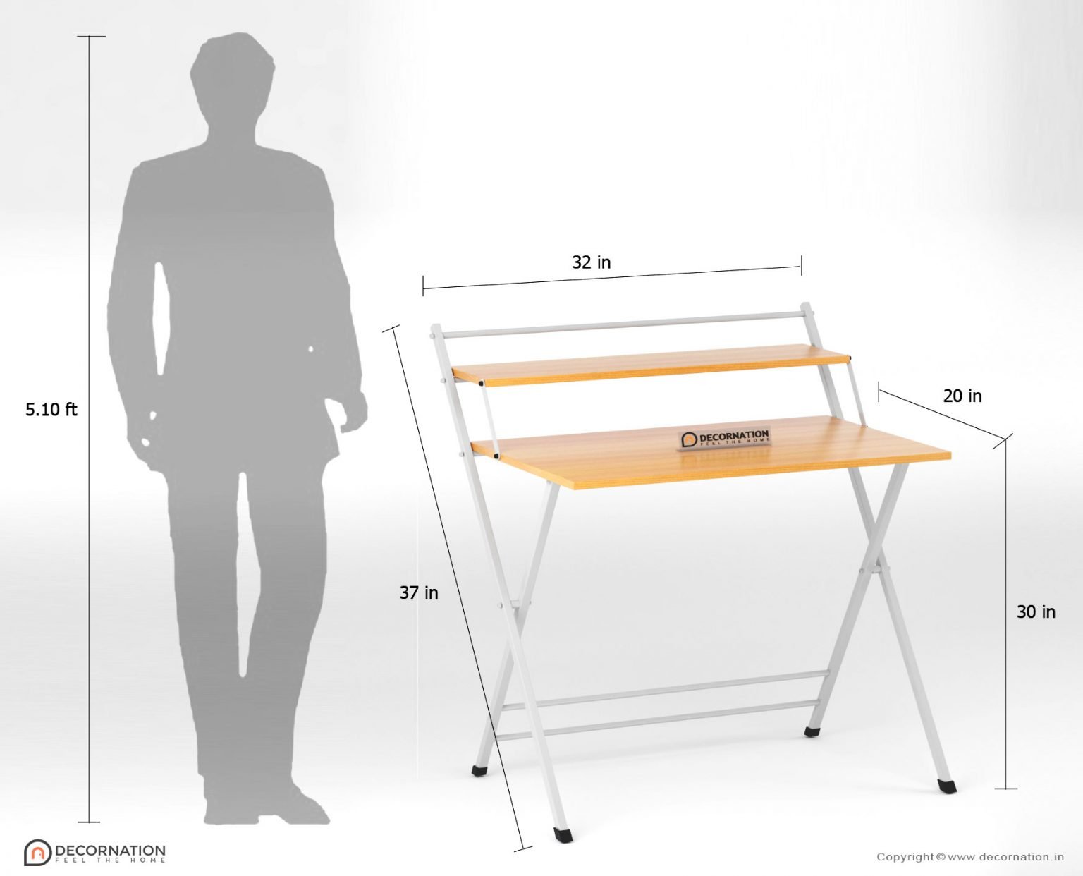 Buy Iris Work From Home Folding Computer Table Online - DecorNation