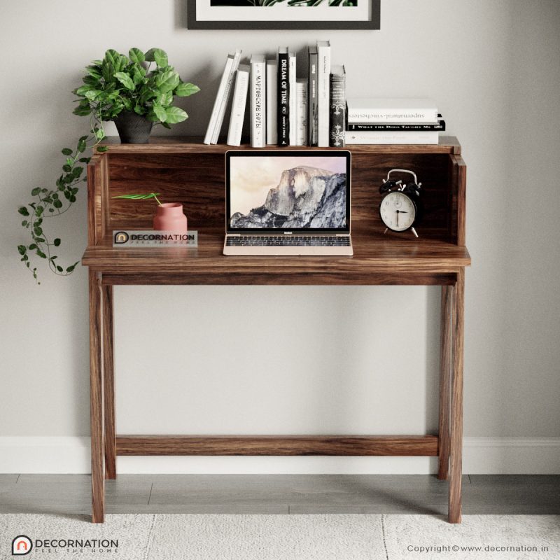 Stella Solid Wooden Storage Computer Table - Decornation