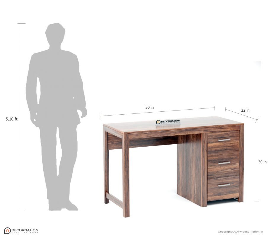 Agnes Computer Table with three Drawers Storage - Decornation