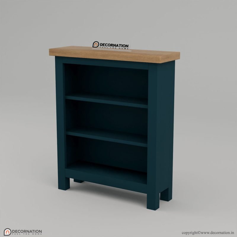 Haruko-solid-wood-small-wide-bookcase - Decornation